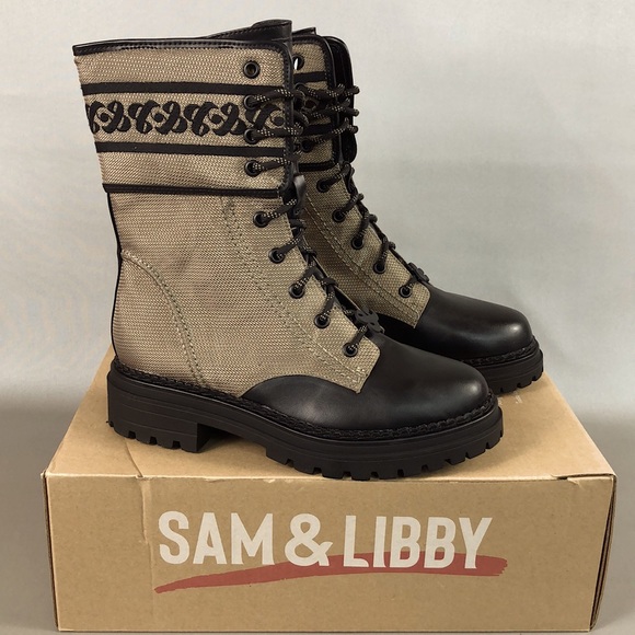 Sam & Libby | Shoes | Sam Libby Womens Stella Embroidered Combat Boots | Poshmark